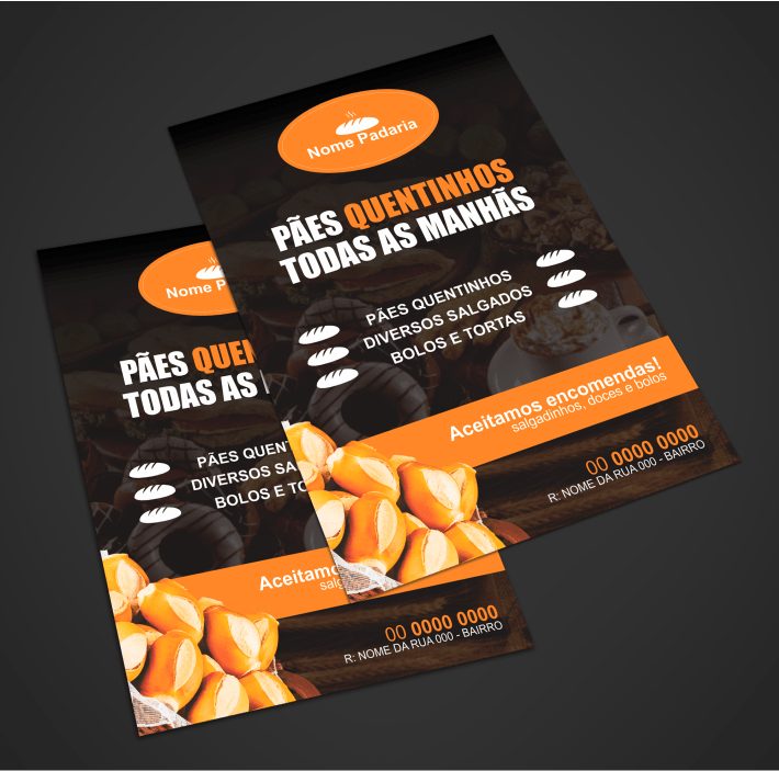 Panfleto Padaria (2 Modelos de Panfletos Profissionais)
