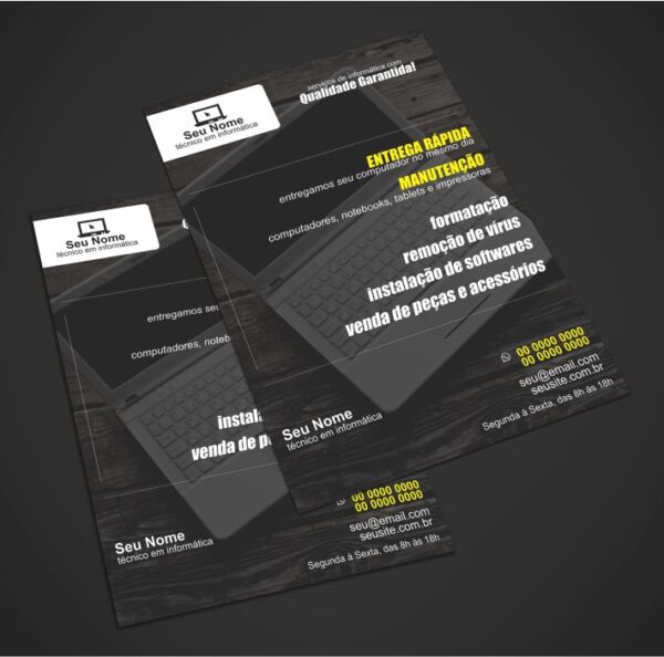 Panfleto Informática - modelo 02(2 Modelos de Panfletos Profissionais e ...